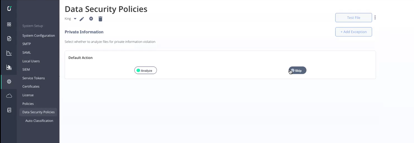 DDR - Data Security Policies – Support